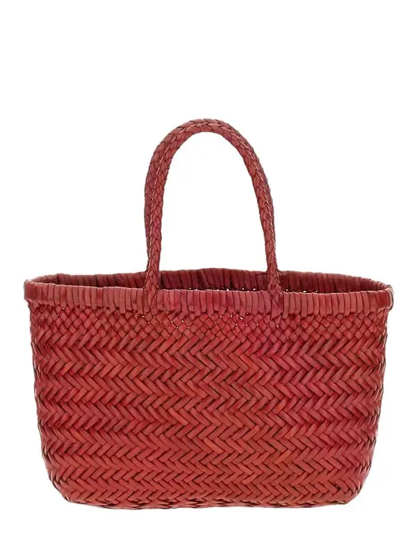 Dragon Diffusion Mini Flat Gora Woven Tote Bag - Red