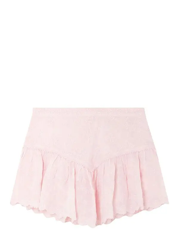 Isabel Marant Zoelia Embroidered Mini Skirt - Pink