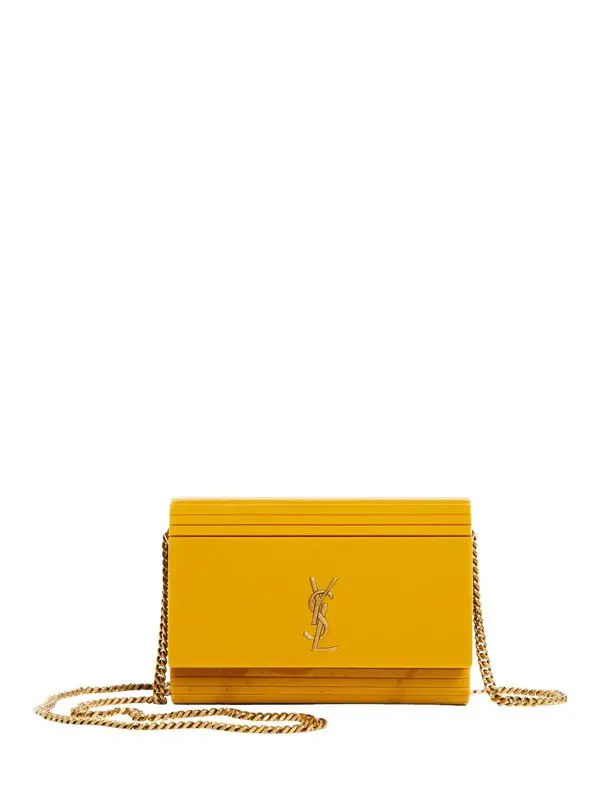 Saint Laurent Mini Vicky Plexiglas Minaudiere - Daffodil