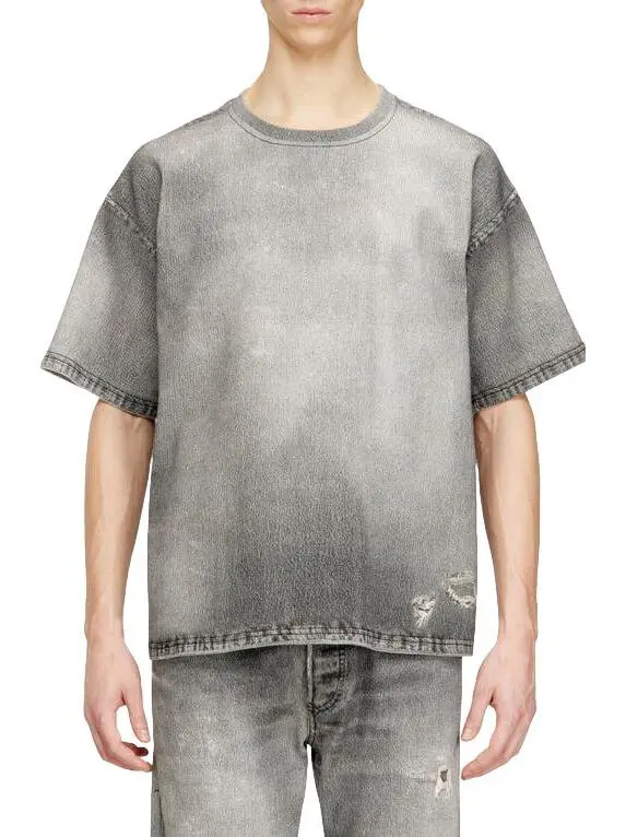 DIESEL® D-box Oversize Jogg Denim T-shirt - Black/denim