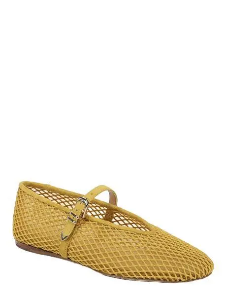 FAVORITE DAUGHTER Margot Mesh Mary Jane Flat - Lemongrass