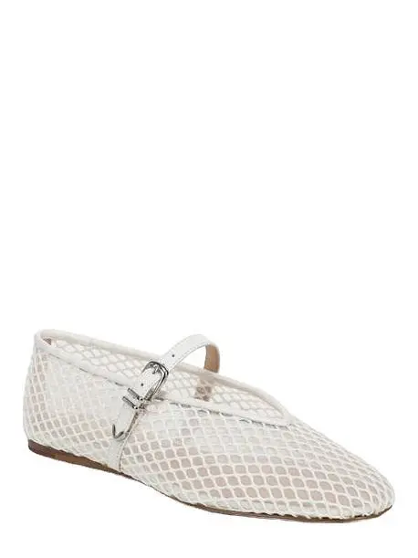 FAVORITE DAUGHTER Margot Mesh Mary Jane Flat - Snow