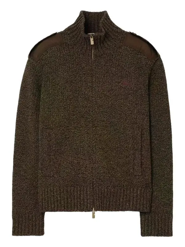 Burberry Funnel-neck Cardigan - Brown