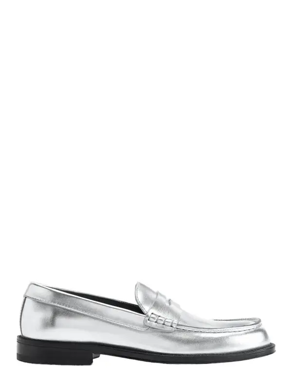 GIUSEPPE ZANOTTI Penny-slot Loafers - Silver