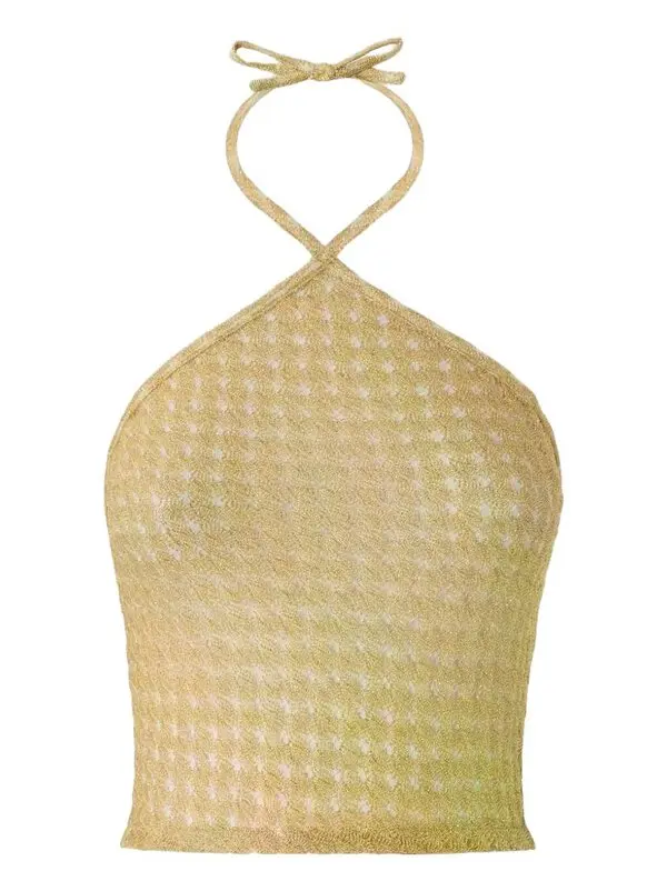 Missoni Crochet Halterneck Top - Neutrals