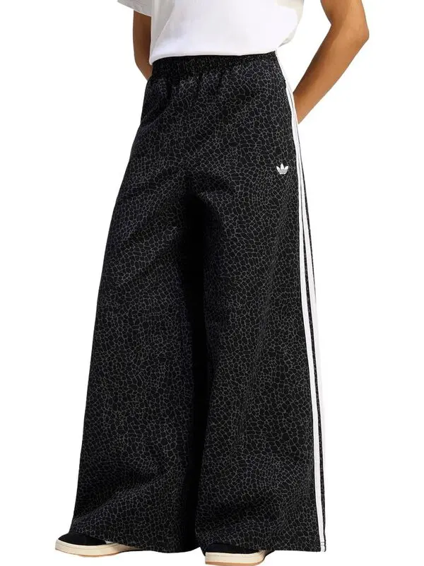Adidas Originals By Alexander Wang Firebird Cotton Twill Oversize Track Pants - Black/grey Six