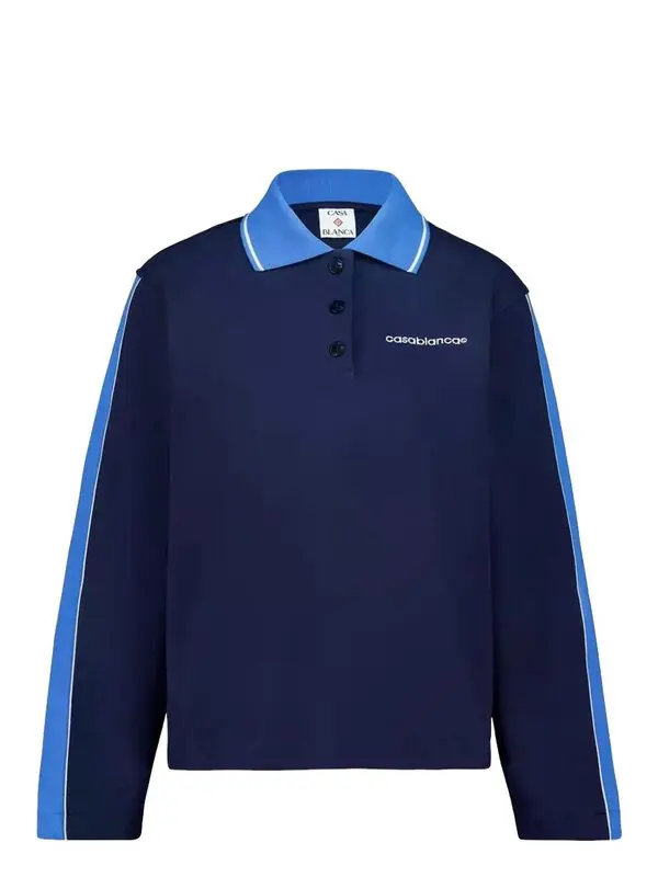 Casablanca Logo-detail Polo Shirt - Blue