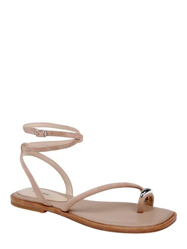 L'Agence Mariana Ankle Strap Sandal - Cappuccino Suede