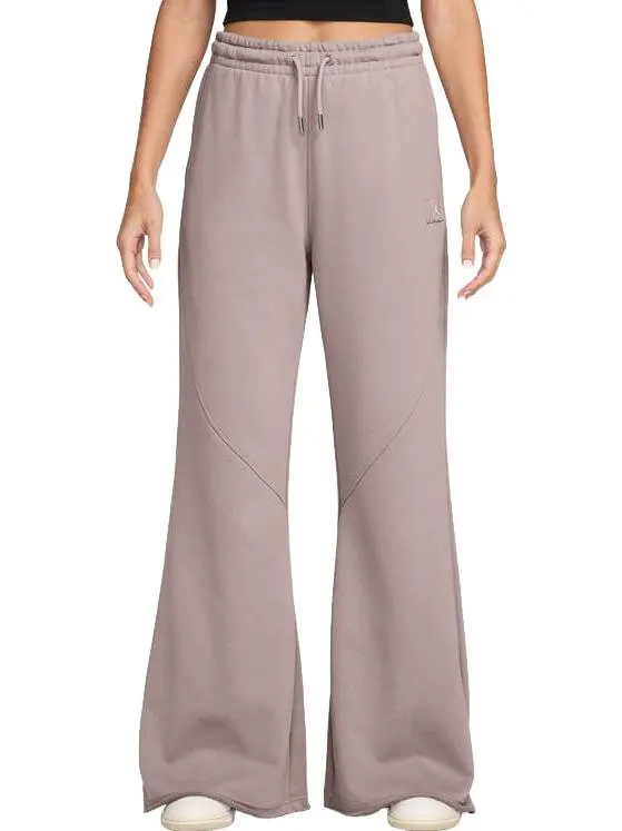 JORDAN Sportswear Wide Leg Cotton Sweatpants - Particle Rose/barely Rose