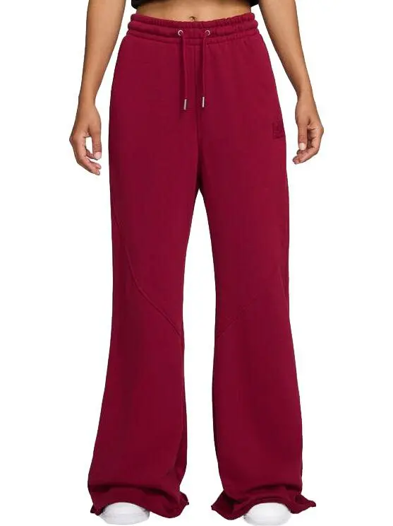 JORDAN Sportswear Wide Leg Cotton Sweatpants - Team Red/dark Team Red