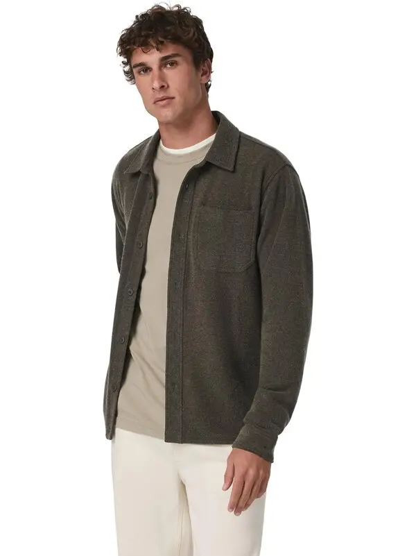 Vuori Beach Fleece Shirt Jacket - Dark Oregano Heather