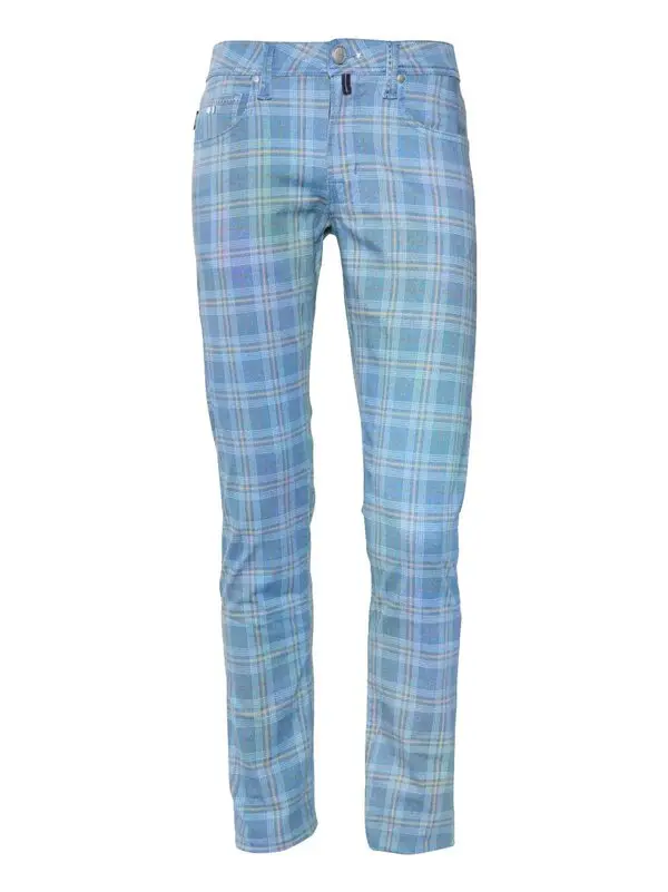 TRAMAROSSA Checked Trousers - Blue