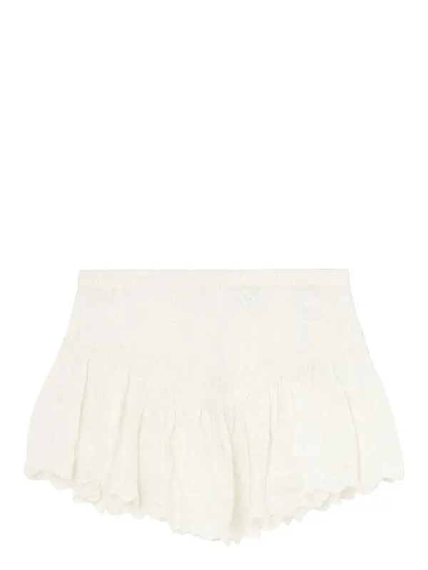 MARANT ETOILE Zoelia Embroidered Mini Skirt - White