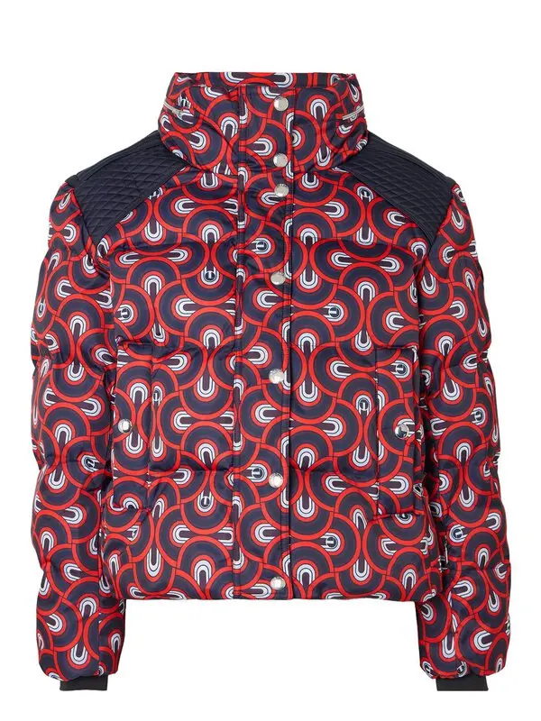 Fusalp Tatum Pilule Printed Quilted Ski Jacket - Red