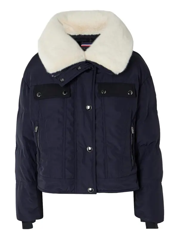 Fusalp Lakki Plush-trimmed Padded Canvas Jacket - Blue