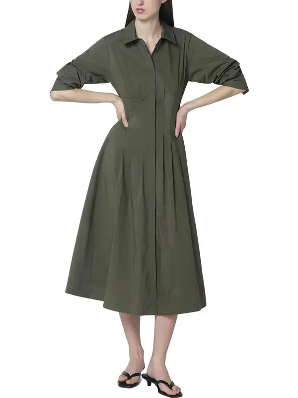 Simkhai Jazz Button-closure Midi Shirt Dress - Green