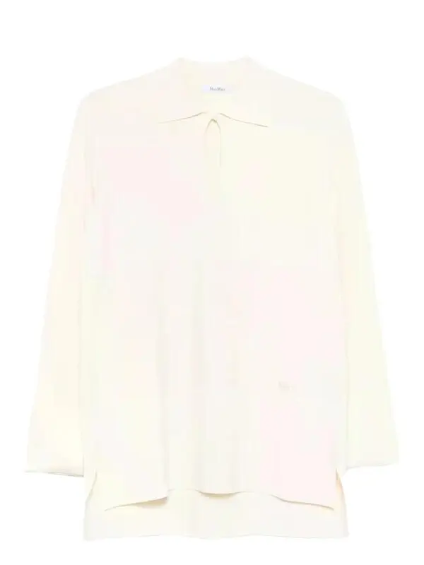 Max Mara Long-sleeve Polo Top - Neutrals