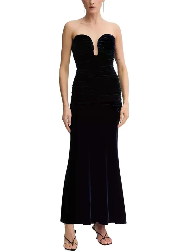 Bardot Elvira Strapless Maxi Dress - Blue