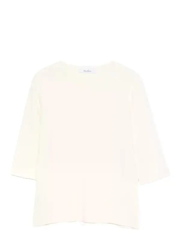 Max Mara Quarter-sleeve T-shirt - Neutrals