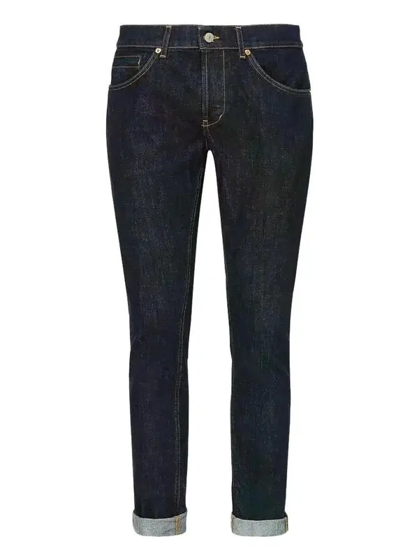 DONDUP Five-pocket Cuffed Jeans - Blue