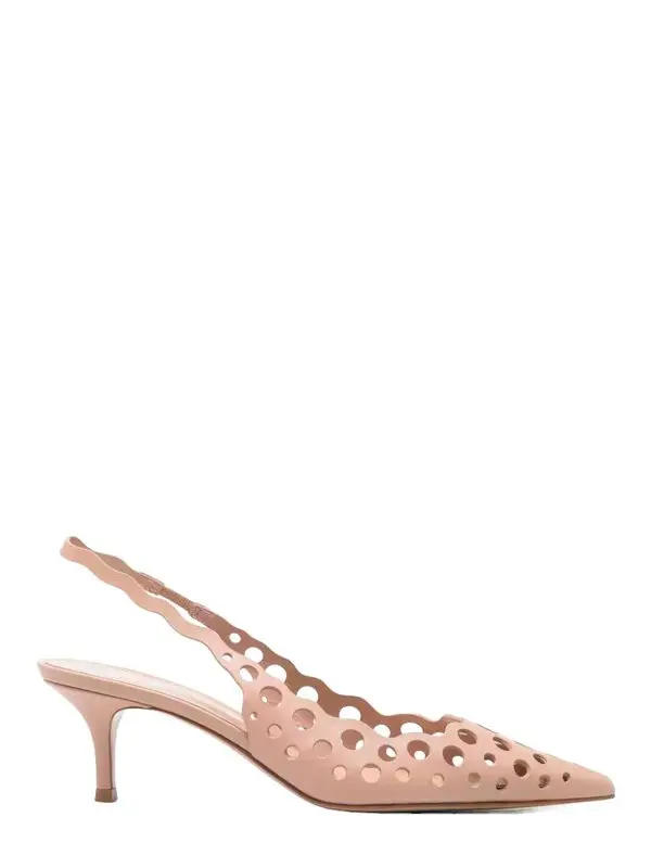 GIANVITO ROSSI Slingback Kitten Heel Pumps - Pink