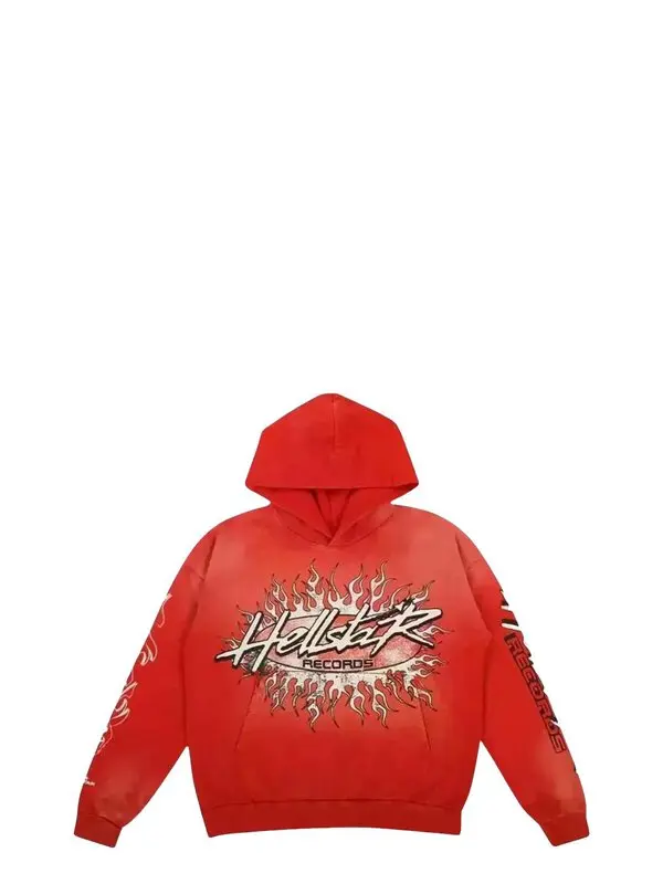 HELLSTAR Graphic Print Hoodie - Red