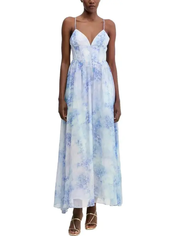 Bardot Floral-print Midi Dress - White