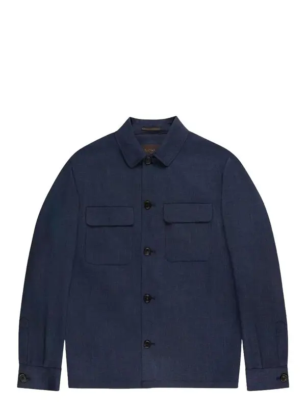 SLOWEAR Flap-pocket Overshirt - Blue