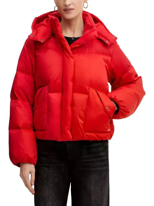LEVI'S Hooded Puffer Jacket - Red
