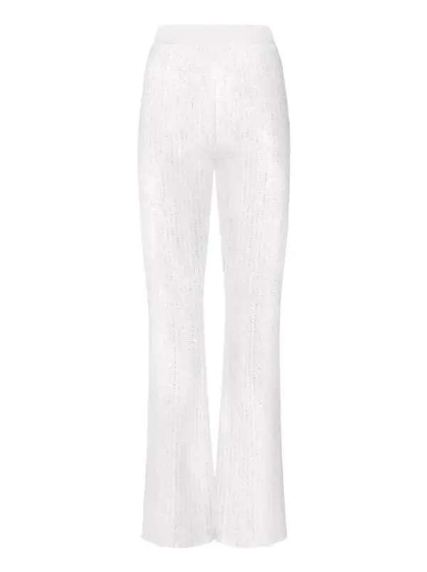 Missoni Flared Sequins Trousers - White