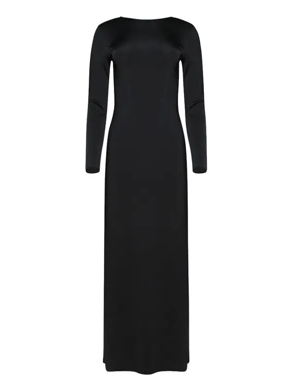 Bottega Veneta Long Sleeve Maxi Dress - Black