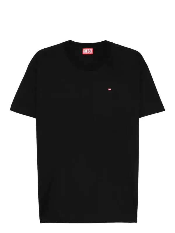 DIESEL Logo-embroidered T-shirt - Black