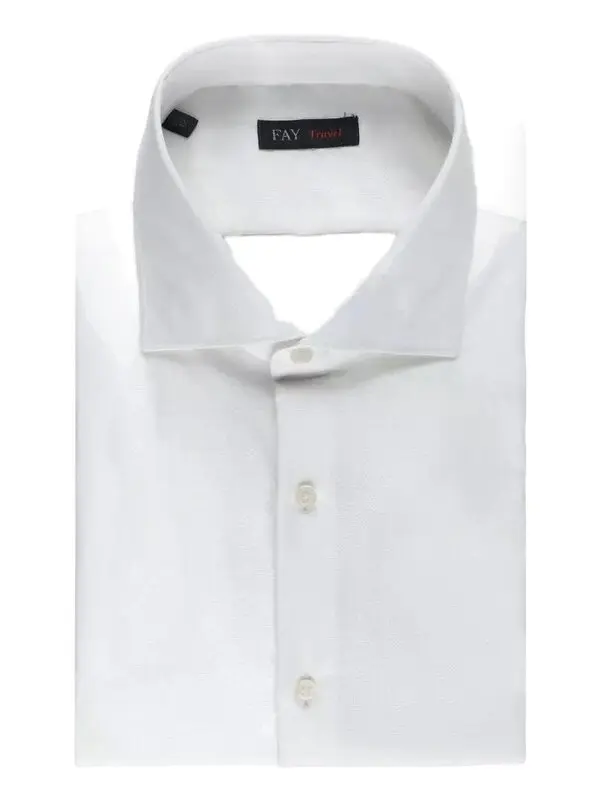 FAY Travel Button Shirt - White