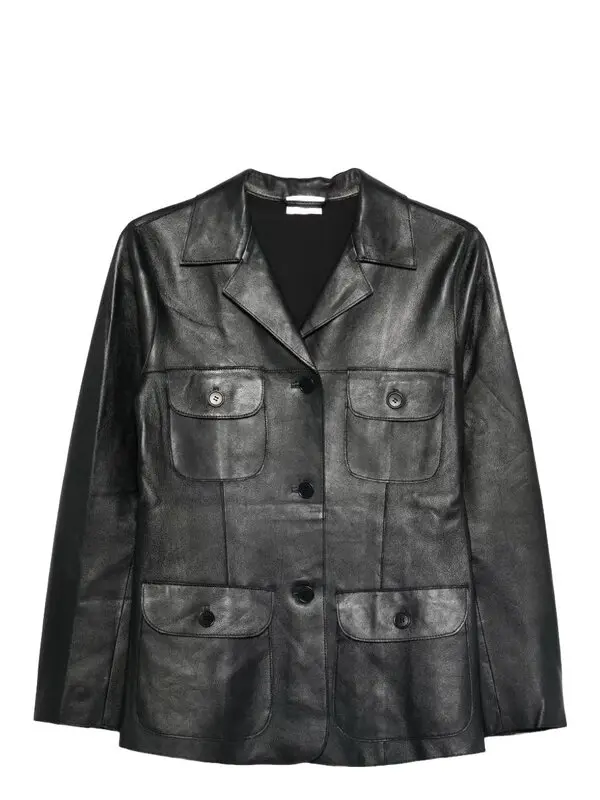 P.a.r.o.s.h Maciock Leather Jacket - Black