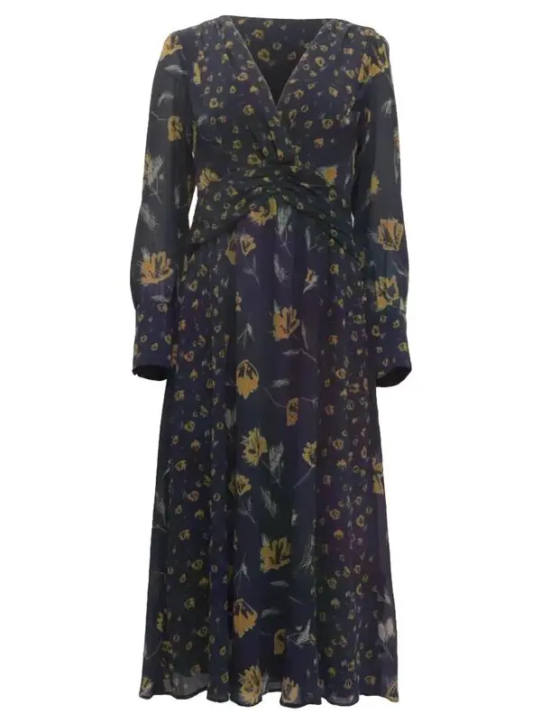 Ba&sh Finaya Floral-print Midi Dress - Blue