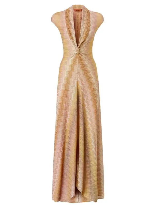 Missoni Twisted Zigzag-pattern Dress - Neutrals