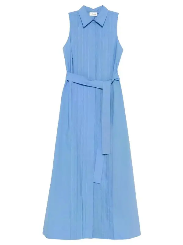 P.a.r.o.s.h Canyox Belted Maxi Shirt Dress - Blue