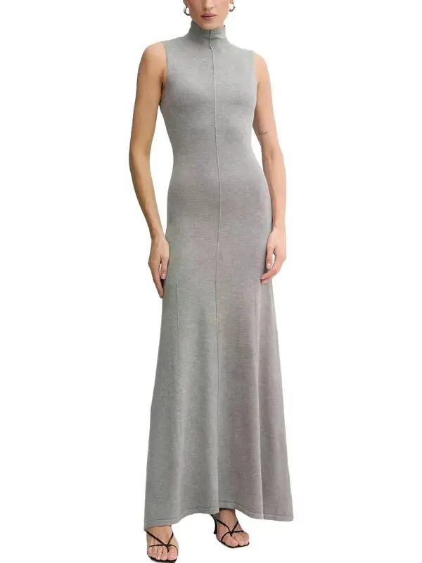 Bardot Astoria High-neck Maxi Dress - Grey