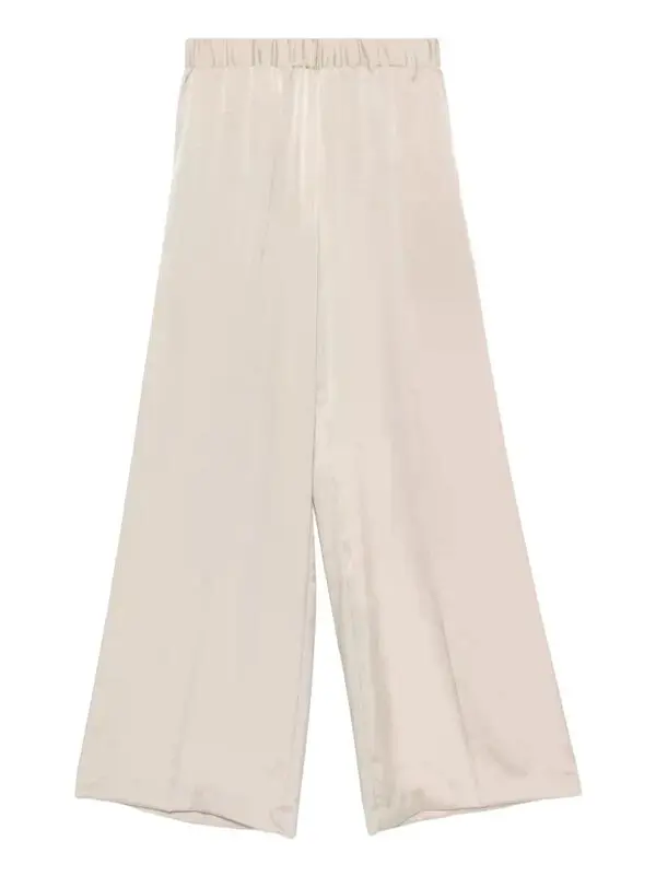 P.a.r.o.s.h Elasticated Waist Palazzo Pants - Neutrals