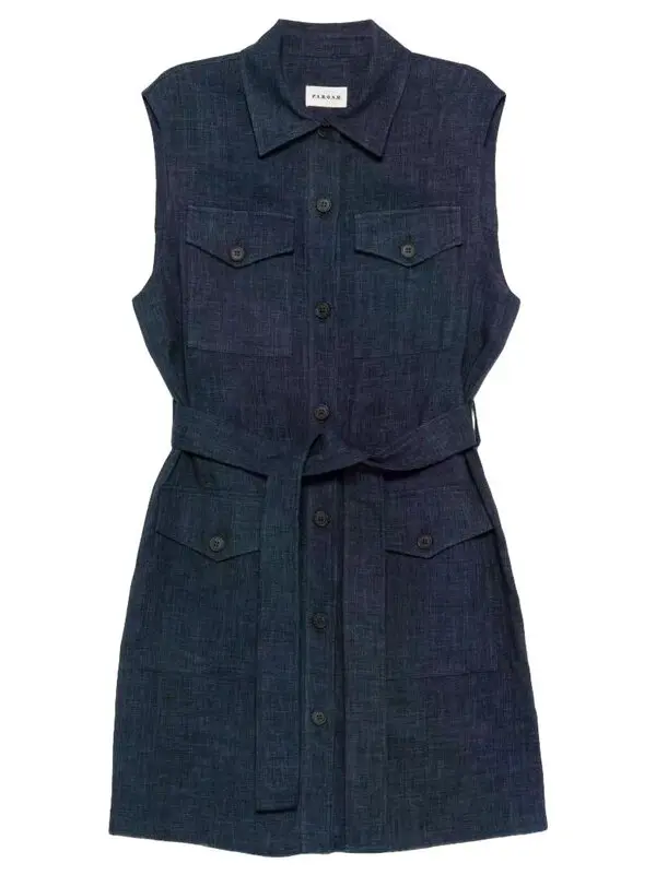 P.a.r.o.s.h Tie-belt Mini Dress - Blue