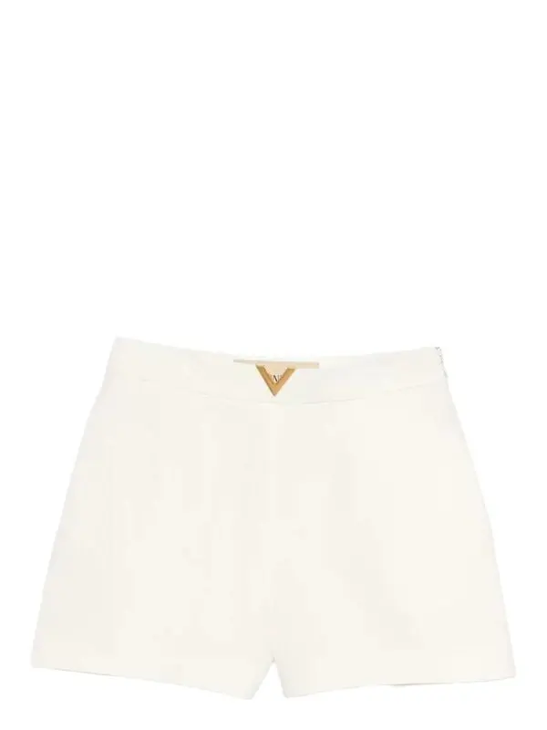 Valentino Garavani Logo-detail Tailored Shorts - Neutrals