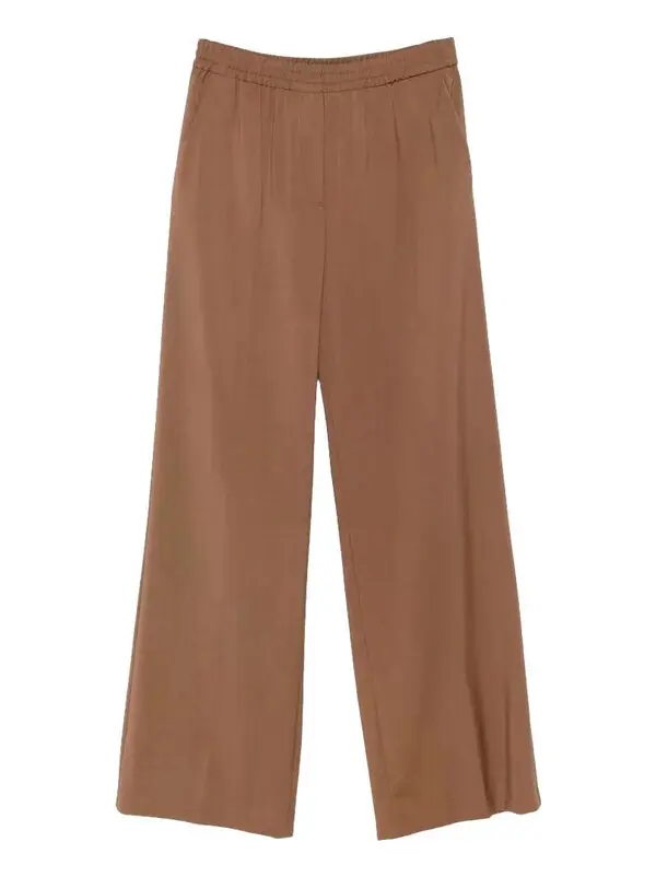 Max Mara Elasticated Wide-leg Trousers - Brown