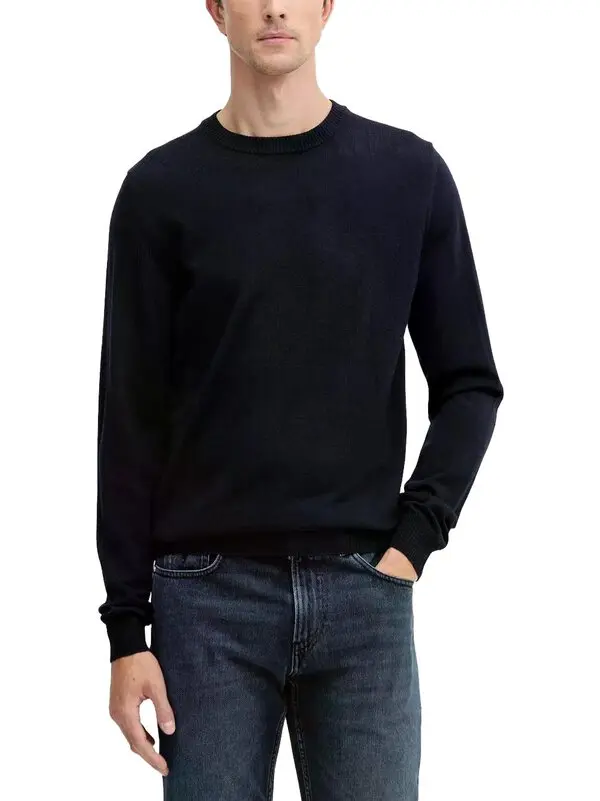 TRUSSARDI Knitted Round-neck Sweater - Blue