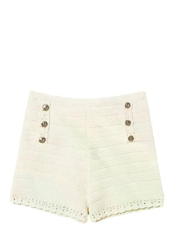 TWINSET Crochet-knit Shorts - Neutrals