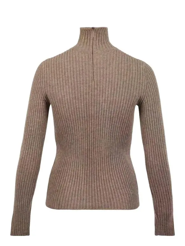 Max Mara Aral1234 Ribbed Turtleneck Sweater - Neutrals