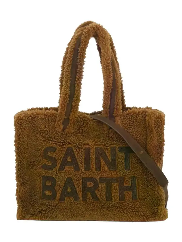 MC2 SAINT BARTH Colette Teddy Logo-lettering Tote Bag - Brown