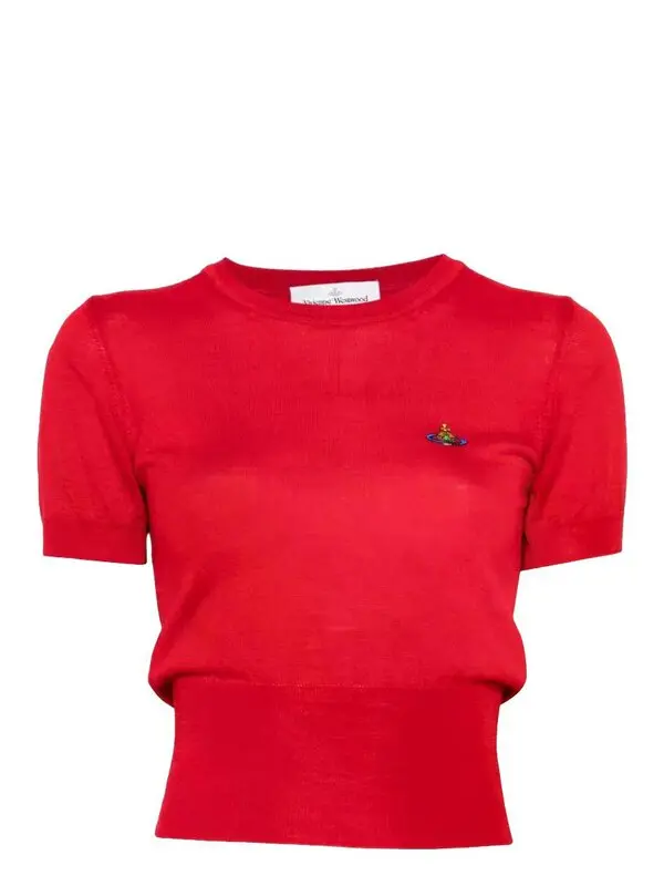 VIVIENNE WESTWOOD Logo-detail T-shirt - Red