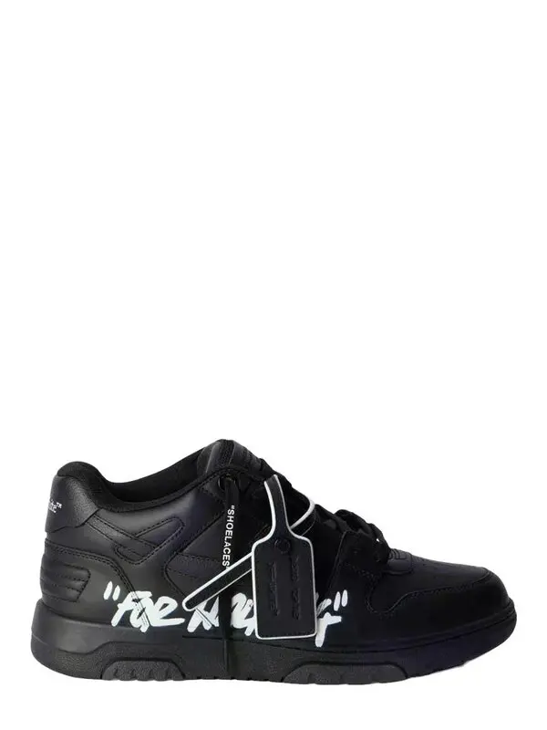 Off-White Lettering-print Tag Sneakers - Black