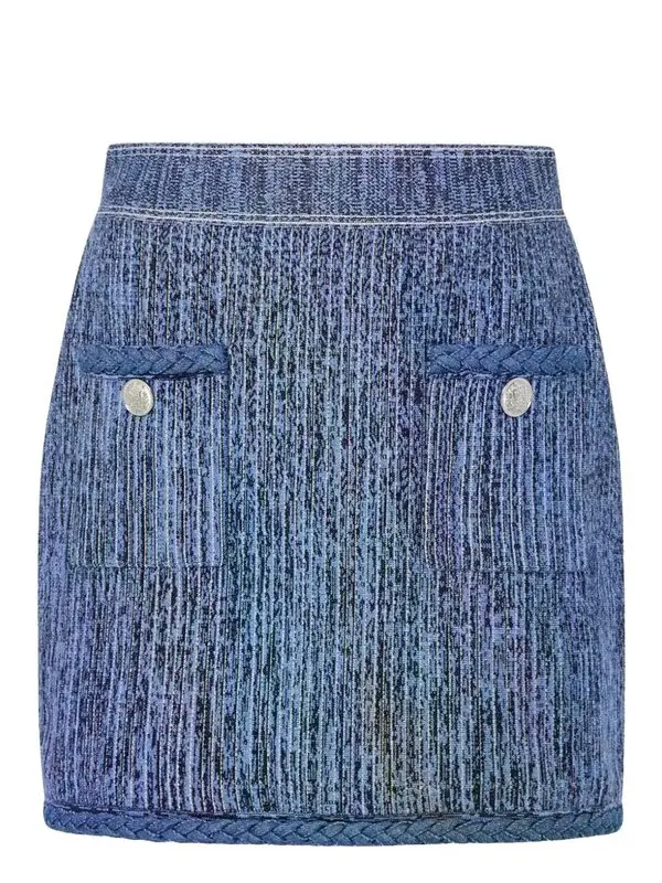 MILLY Soleil Pinstripe Mini Skirt - Blue