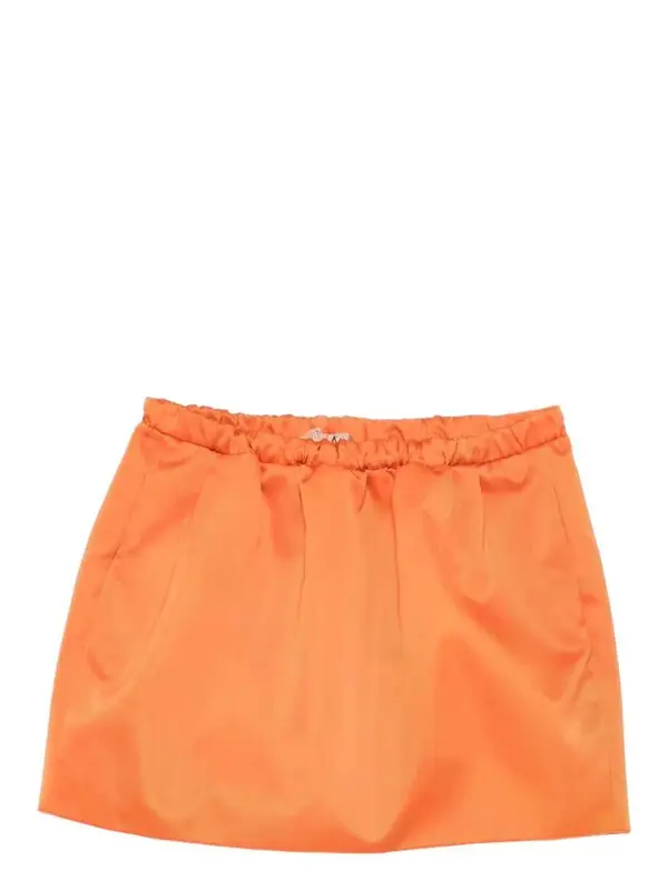 N°21 Elasticated Woven Mini Skirt - Orange
